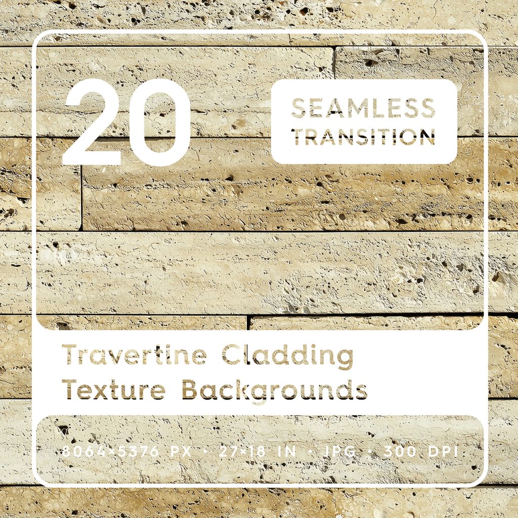 20 Travertine Cladding Texture Backgrounds